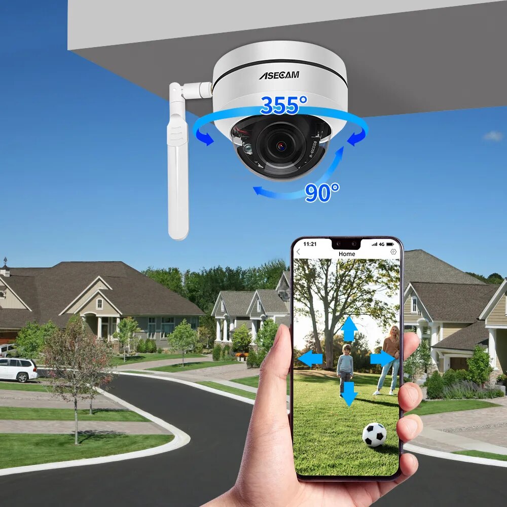 5MP PTZ Wifi ip Camera Outdoor Dome 5X Optical Zoom POE Audio Onvif P2 ...